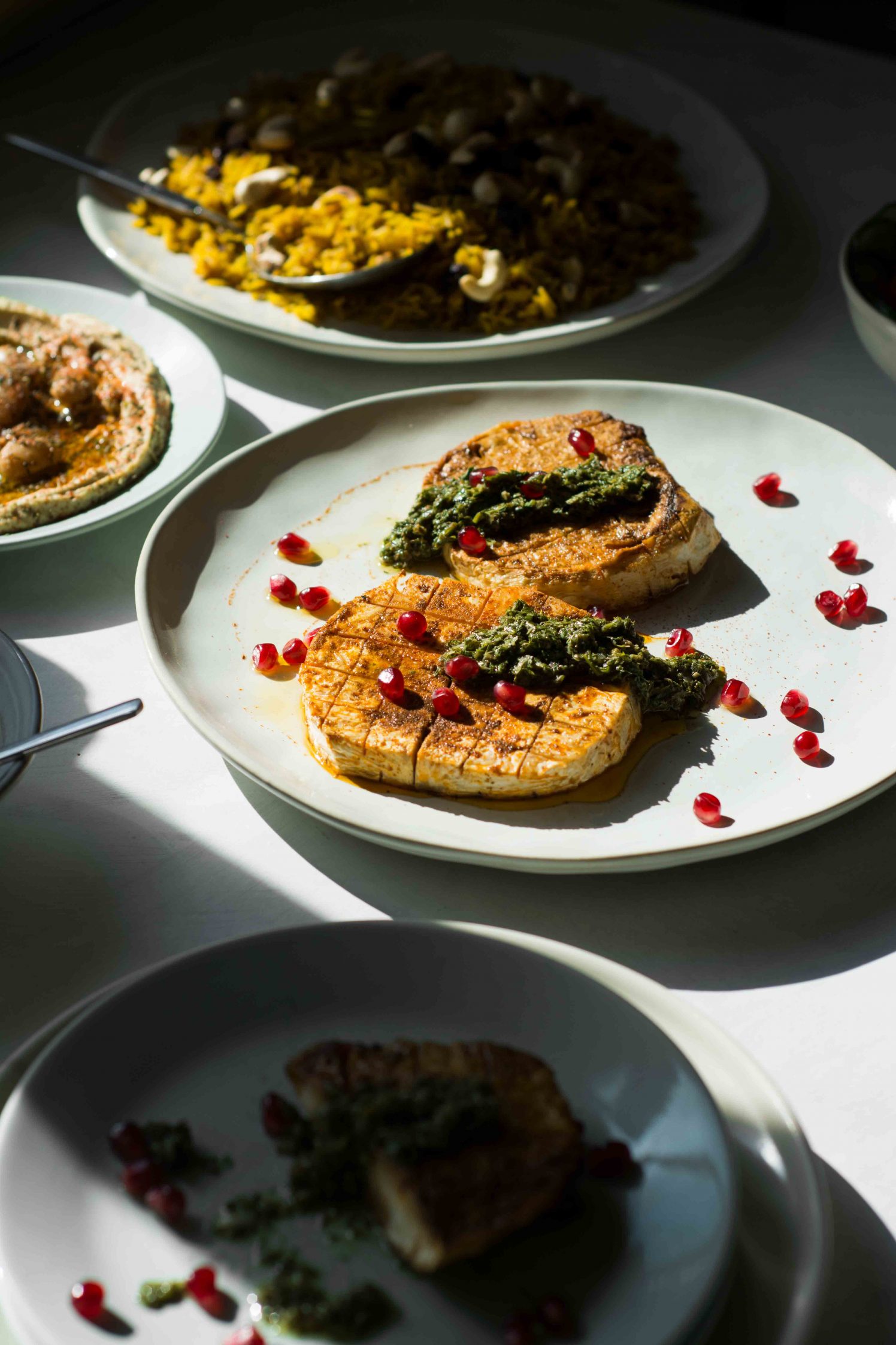 Simple Celeriac Steaks with Salsa Verde - Coco's Green Deli