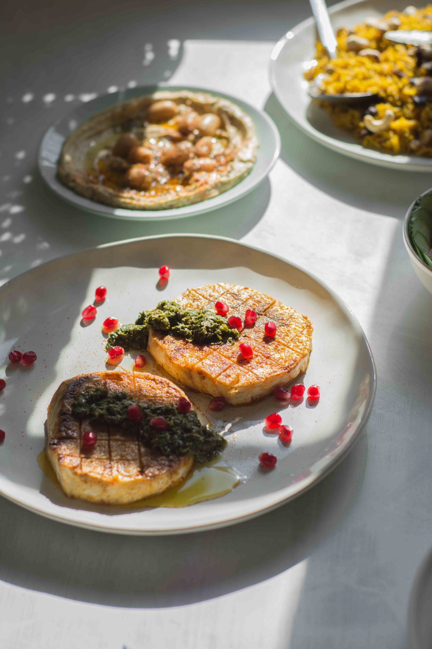 Simple Celeriac Steaks with Salsa Verde - Coco's Green Deli