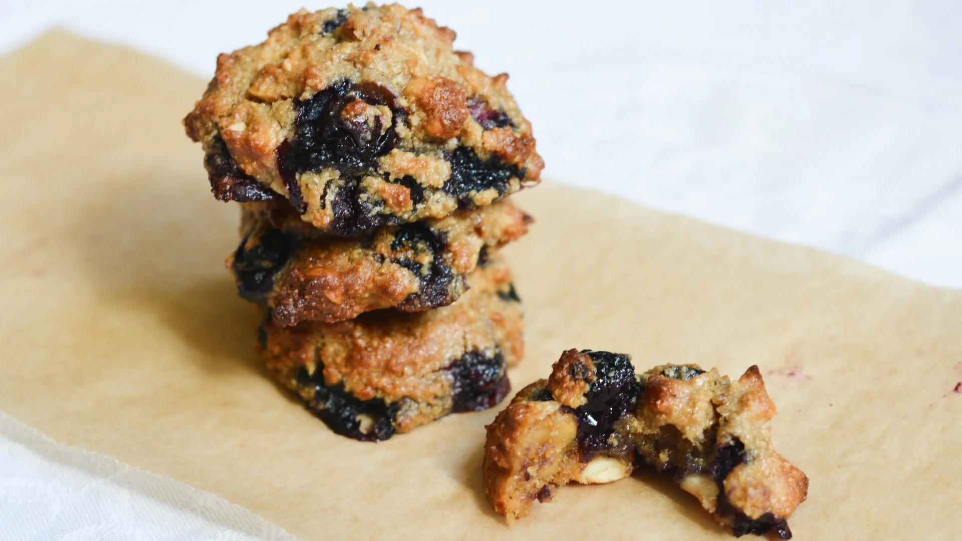 Flourless Blueberry Almond Cookies - Coco's Green Deli